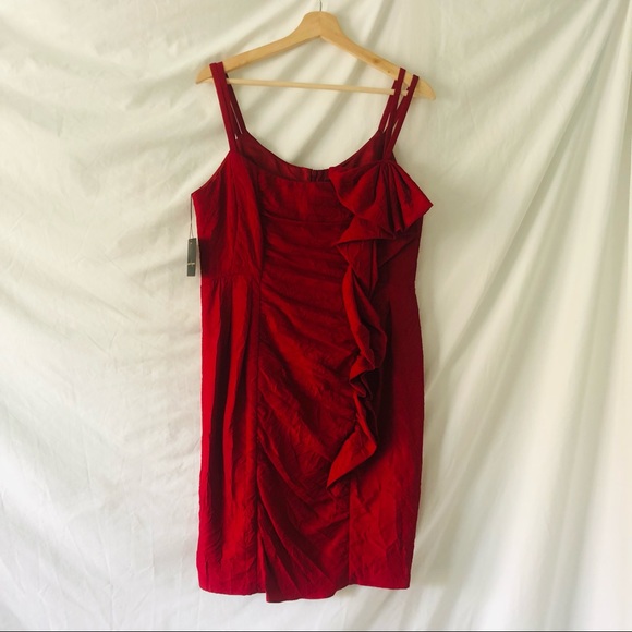 Nanette Lepore | Dresses | Nwt Nanette Lepore Unwrap Me Ruby Red Cocktail Minidress | Poshmark